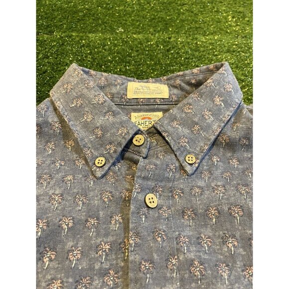 Faherty | Shirts | Faherty Shirt Mens Large Gray The Breeze Palm Tree ...